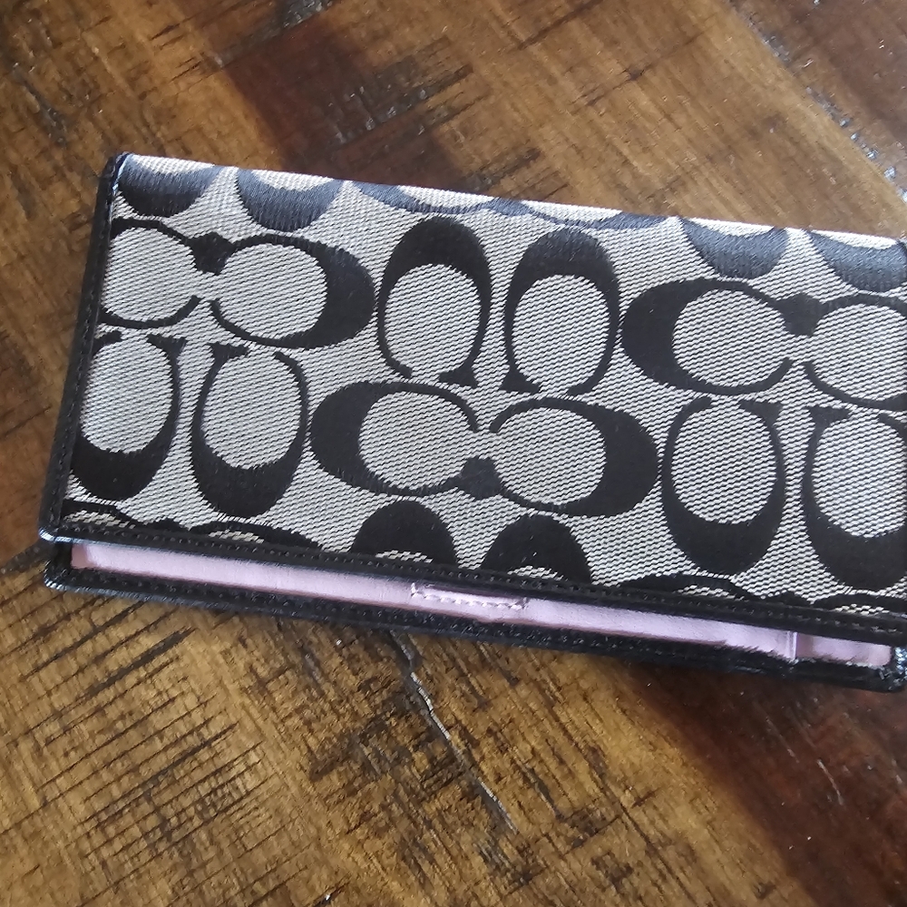 Coach Check Book Cover - Gem